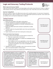 Logic and Accuracy Protocols - Elections Group