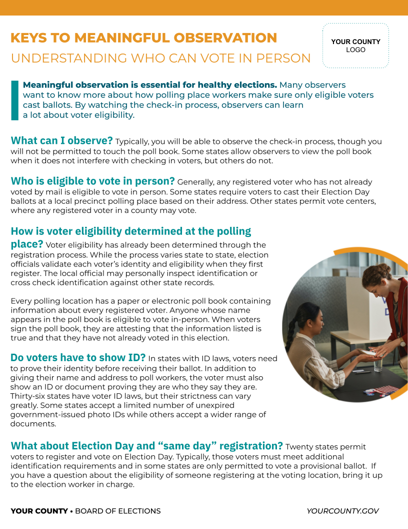 Election Observer Resources - Elections Group