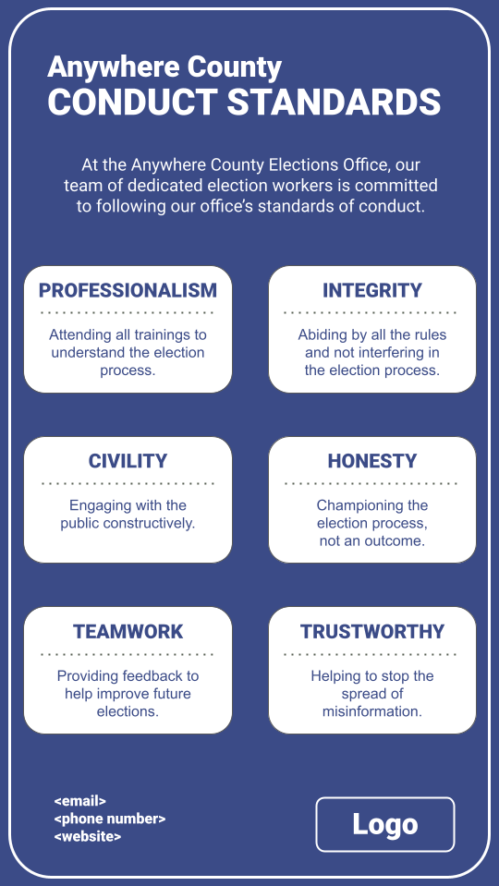 Standards of Conduct Poster - Elections Group