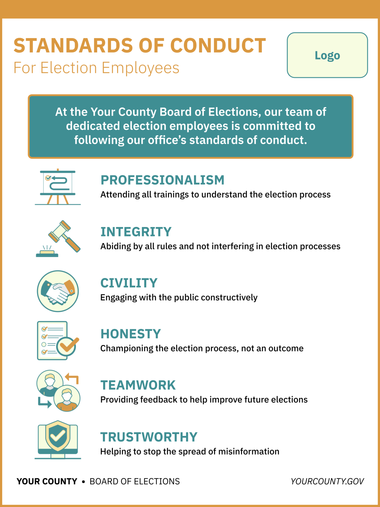 Standards of Conduct for Election Workers - Elections Group