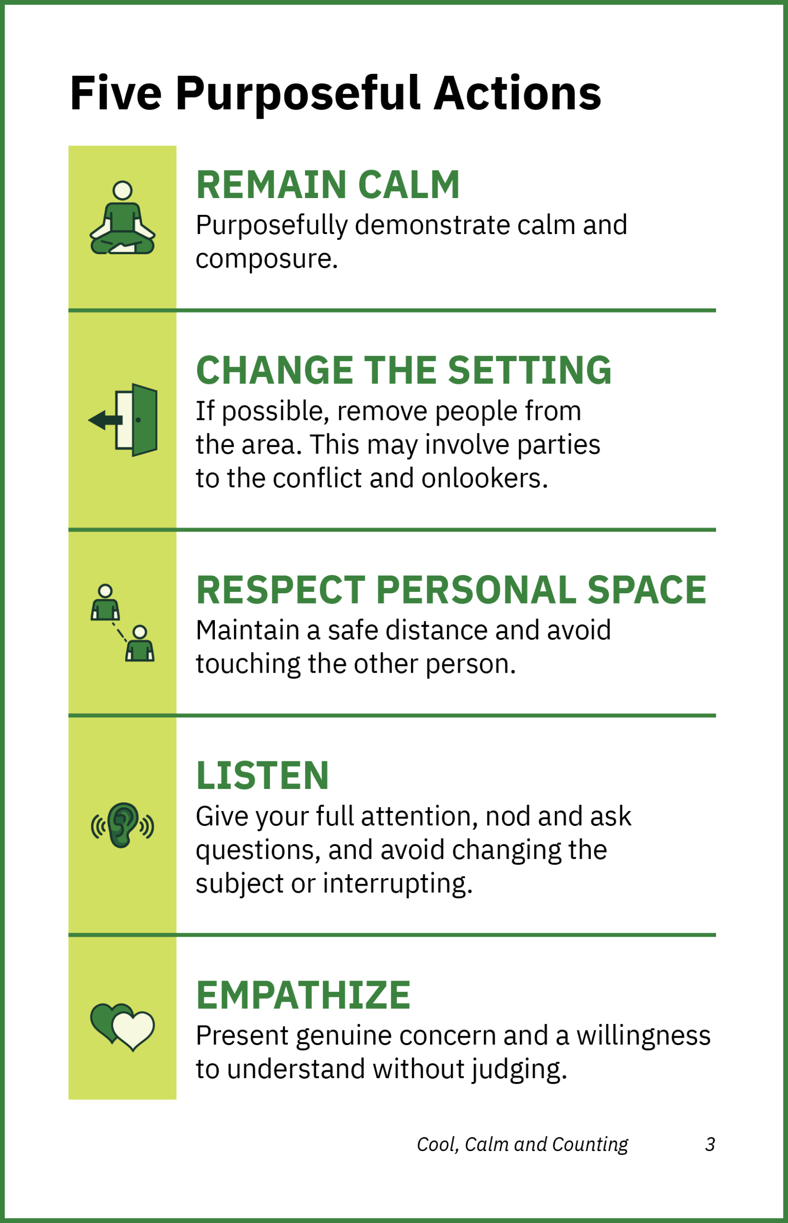 De-Escalation Posters and Pocket Guides - Elections Group