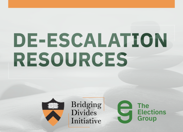 De-Escalation Posters and Pocket Guides - Elections Group