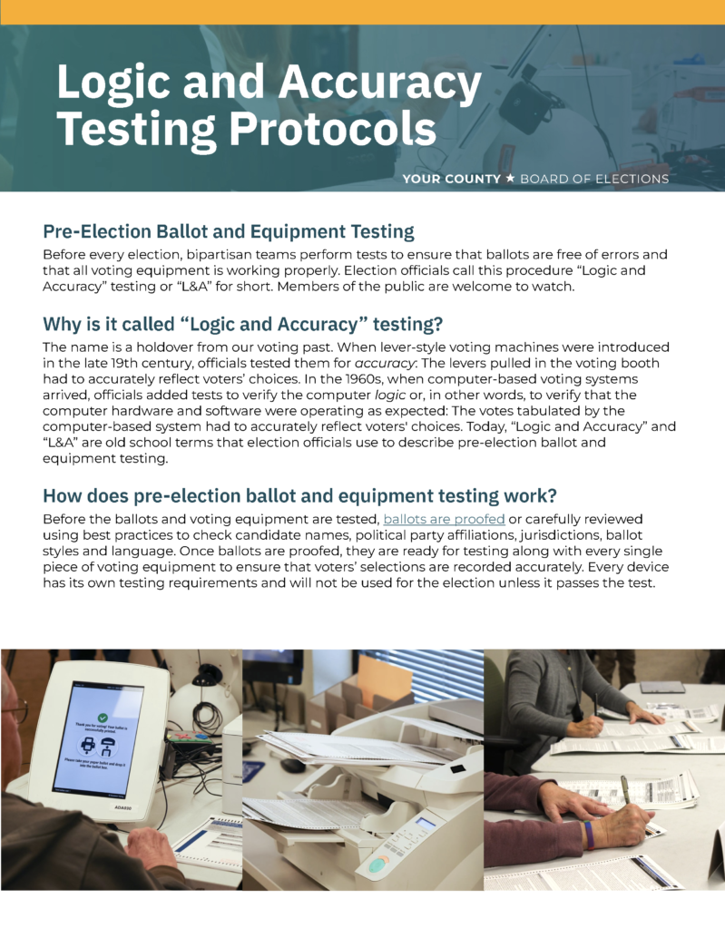 Logic and Accuracy Protocols Explainer - Elections Group