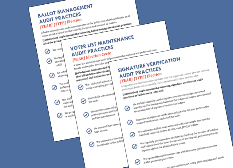 Audit Hand-Count Tally Sheet and Guides - Elections Group